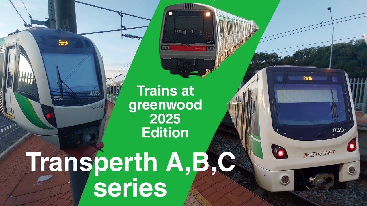 Transperth A,B,C series at Greenwood stn 1/1/5 - YouTube