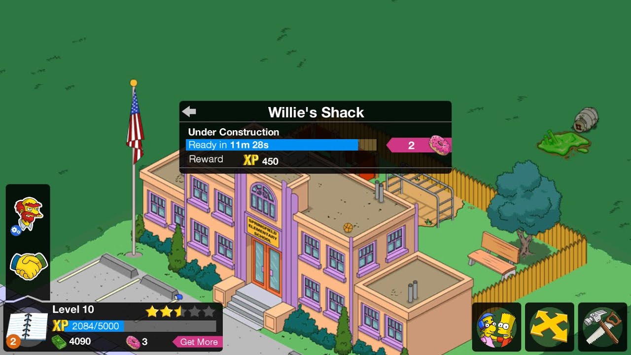 The Simpsons ( Tapped Out ) Part : 6 Building Willies Shack - YouTube