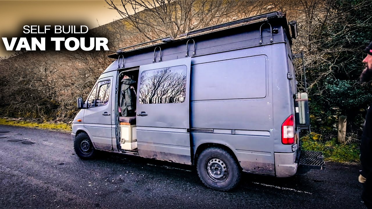Self Build Sprinter Camper With Rustic Interior / Van Tour - YouTube