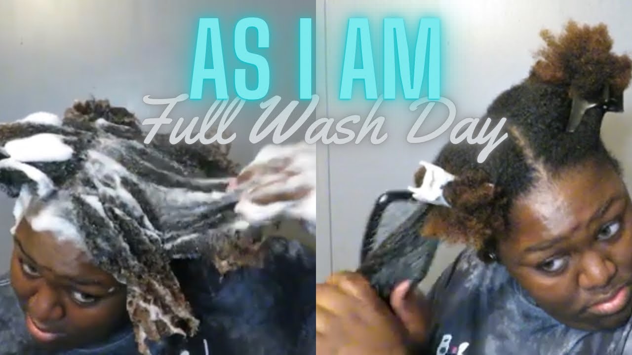 Full Wash Day Using As I Am and Viral TikTok Brush - YouTube
