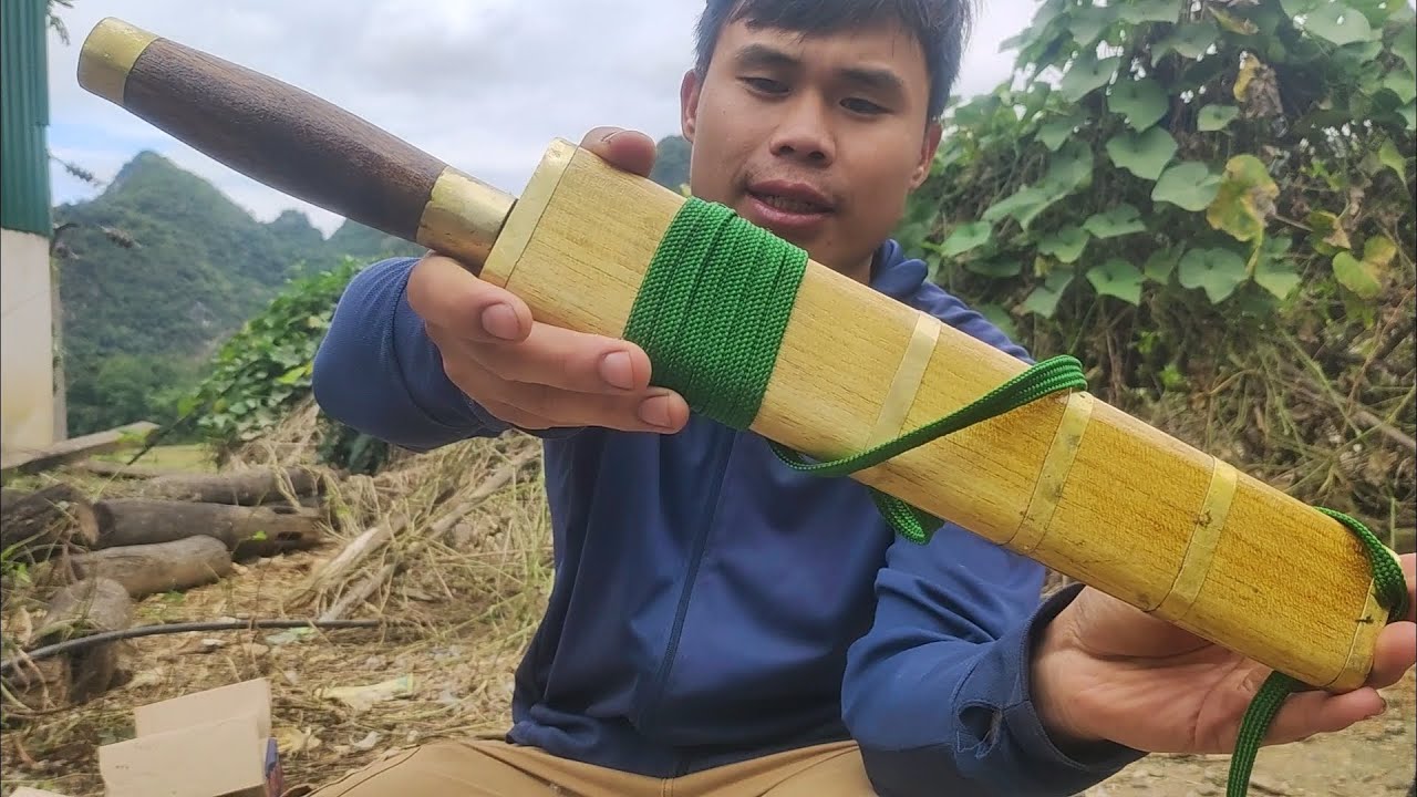 Dao lá lúa cực đẹp thép nhíp - YouTube