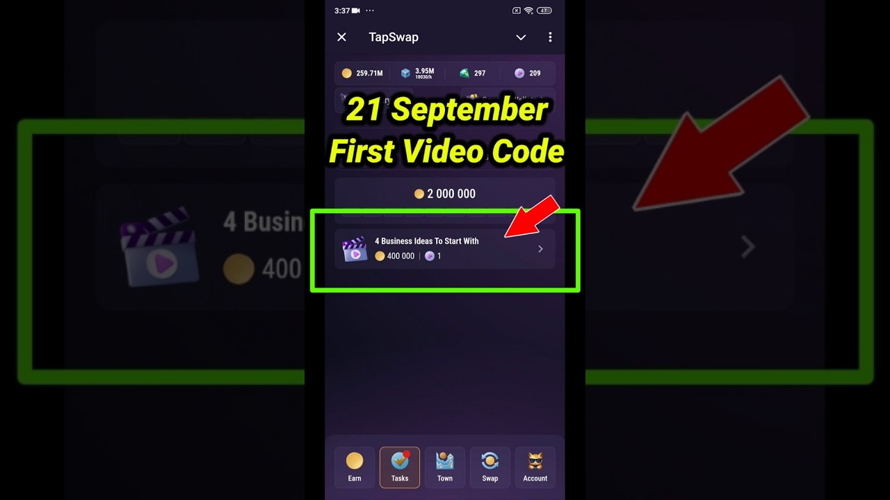 4 Business Ideas To Start With 0$ | TapSwap Code Today | TapSwap 4 ...