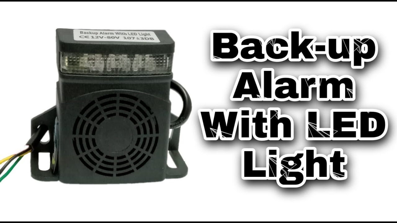 Back-up Alarm With LED Red Strobe Light 12V-80V 107 + 3DB - YouTube
