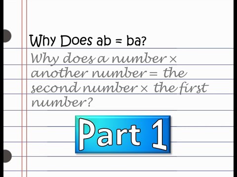 Why Does ab = ba? (Part 1: Introduction) - YouTube
