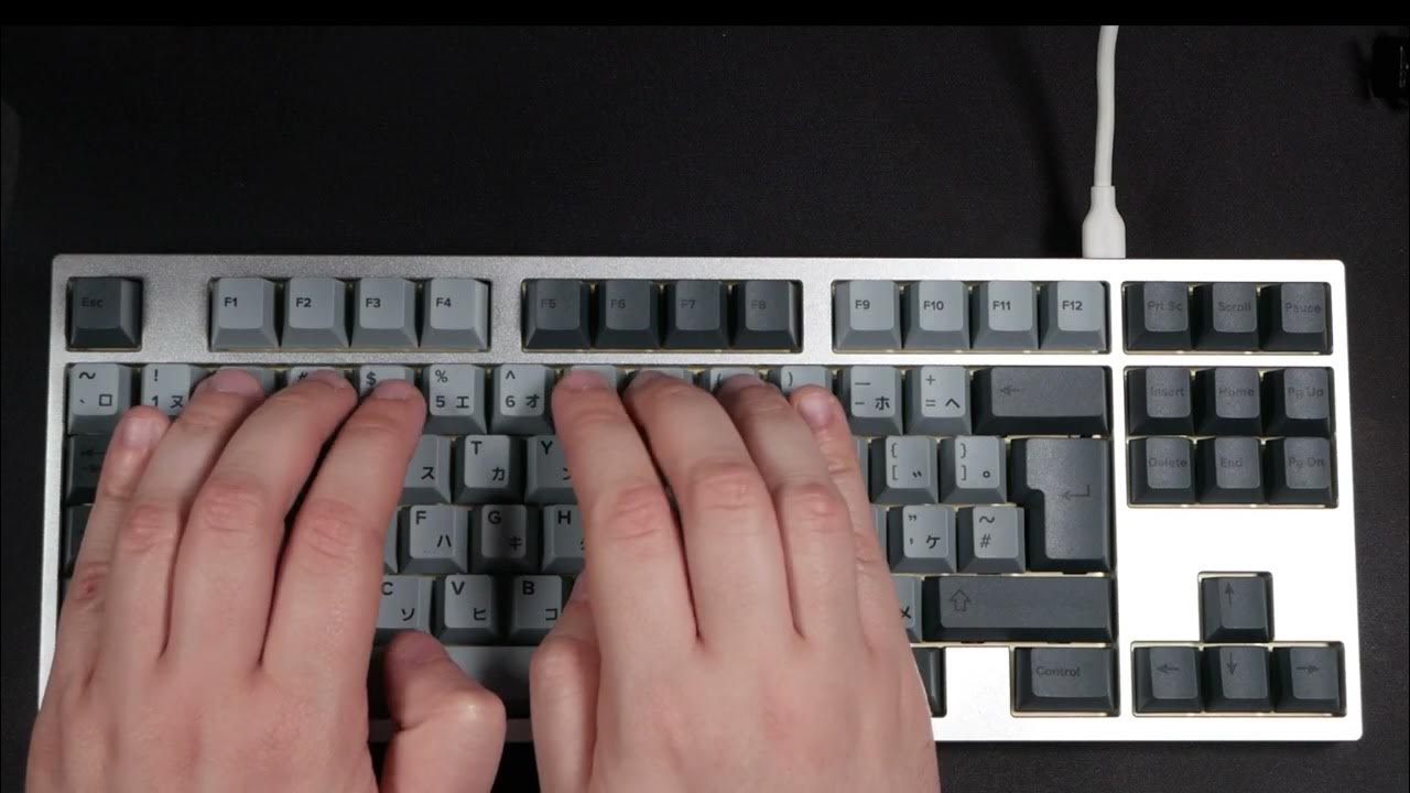 Typing test - KBD8X mk2 Silver WKL keyboard Durock Dolphin switches ...