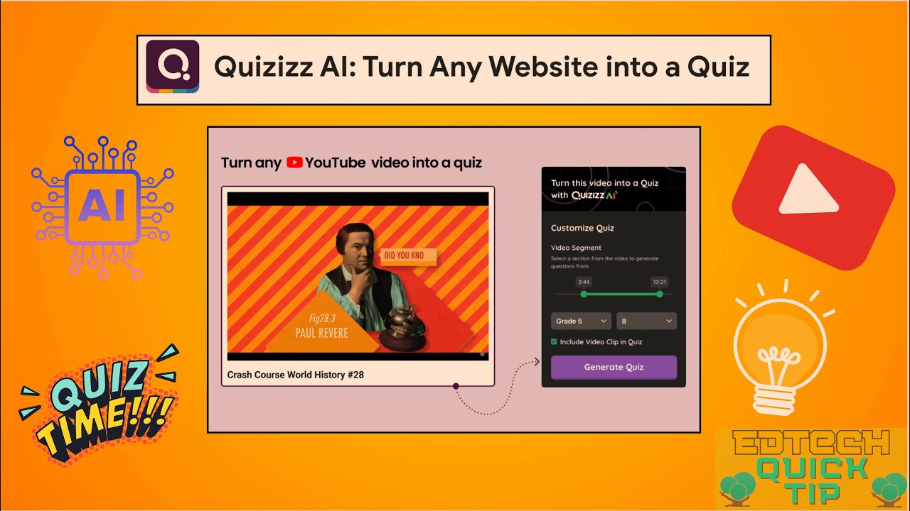 Generate a Quiz from Any Video or Website With AI #ai #quizizz # ...