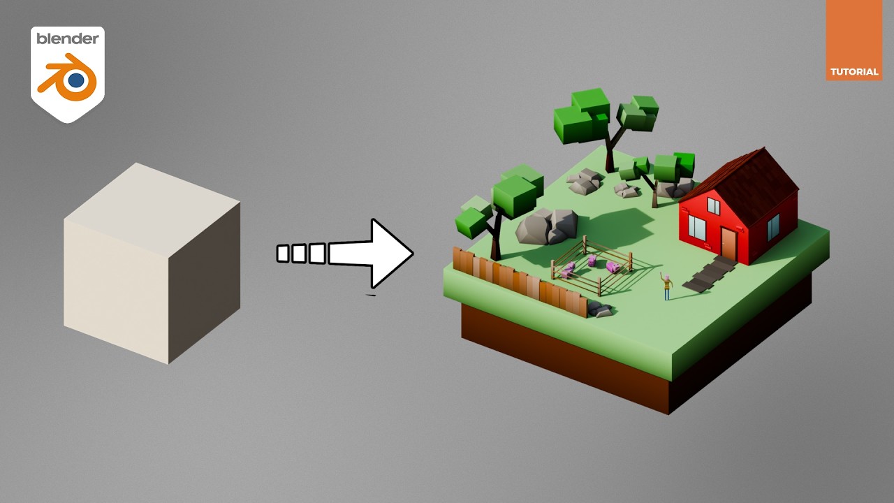 Introduzione a Blender 3D: Villaggio Low Poly - YouTube