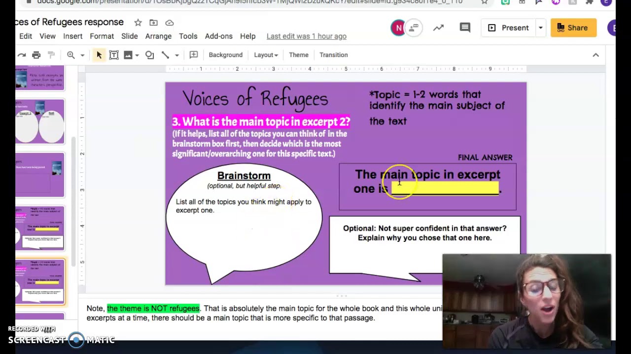 "Voice of Refugees" assignment explained - YouTube