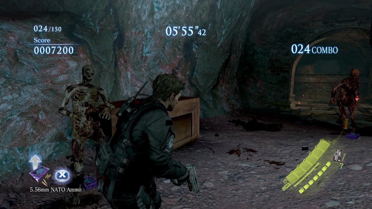 Resident Evil 6 mercenaries solo - The Catacombs - Chris DF - YouTube