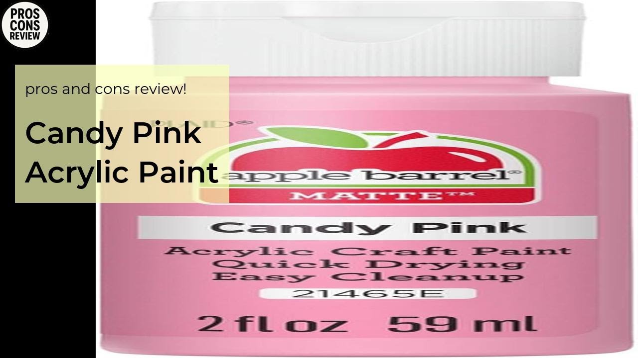 Candy Pink Acrylic Paint Pros & Cons Review - YouTube