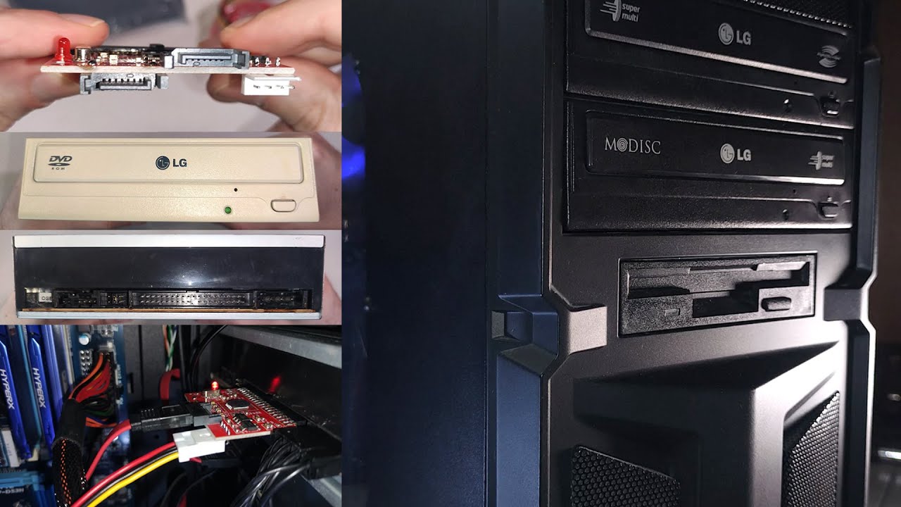 How to connect an old-school Hard Disk/DVD Drive to a modern PC - YouTube
