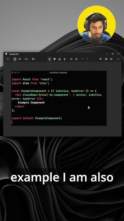How To Pass Conditional Classes In Reactjs Clsx Reactjs Tailwindcss Nextjs Javascript