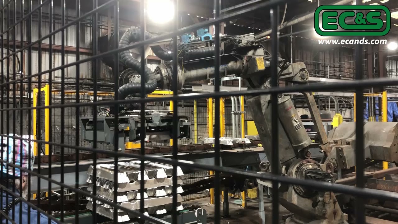 EC&S Robotic Ingot Stacking - YouTube