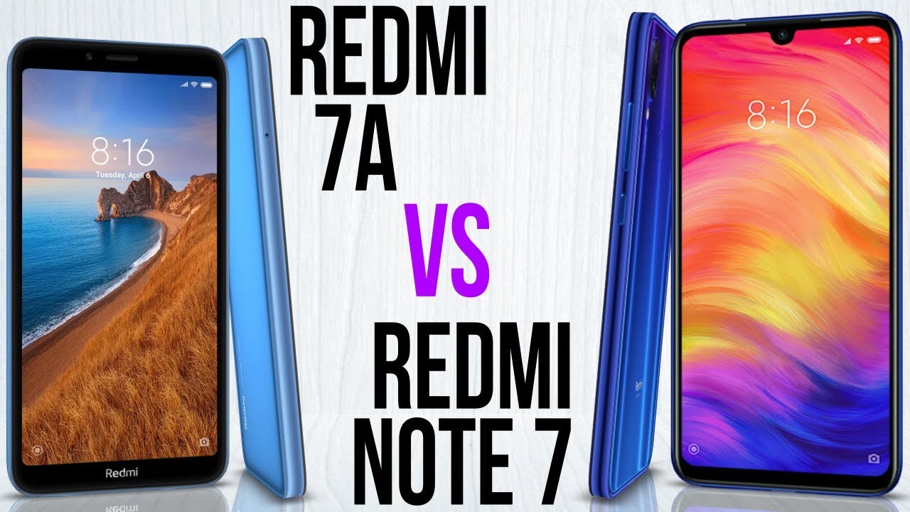 Redmi 7A vs Redmi Note 7 (Comparativo) - YouTube
