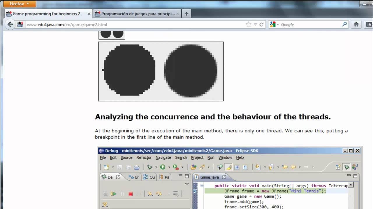 Animation of a moving object. Java Game programming for beginners 2 - YouTube