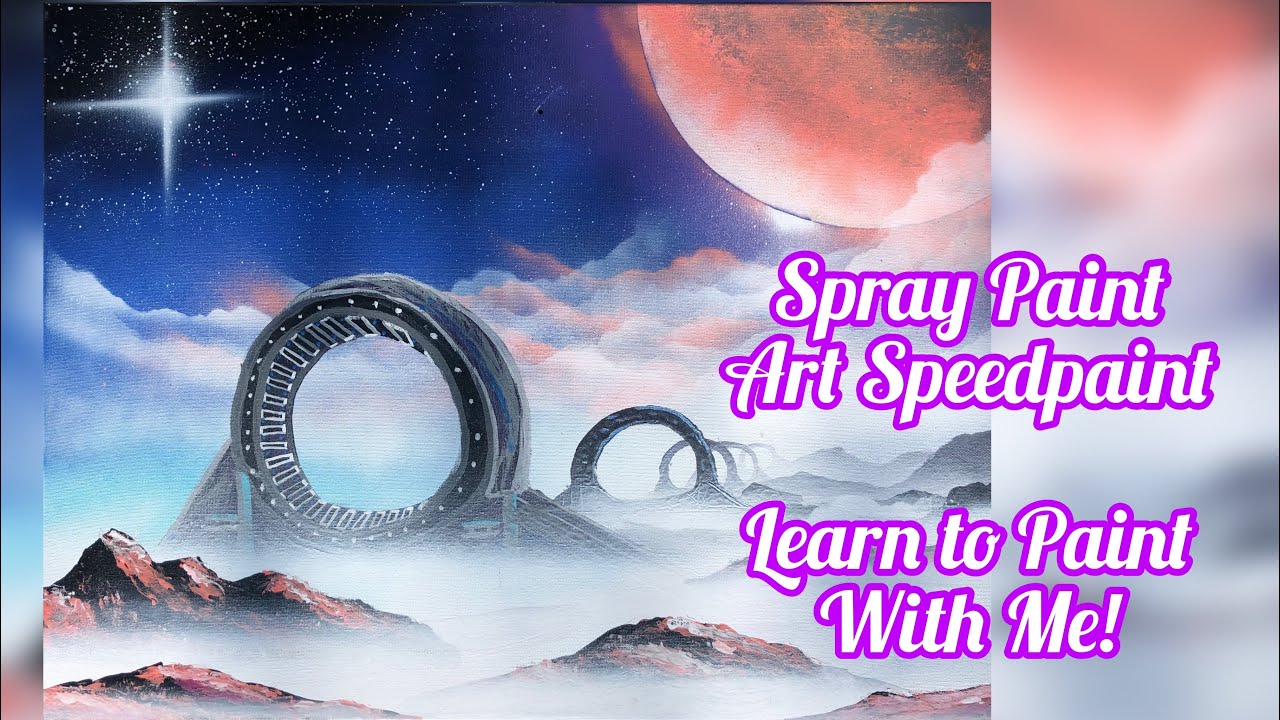 SPRAY PAINT ART Speedpaint / Sci-fi Art Canvas “SUSTAINABLE ENERGY ...