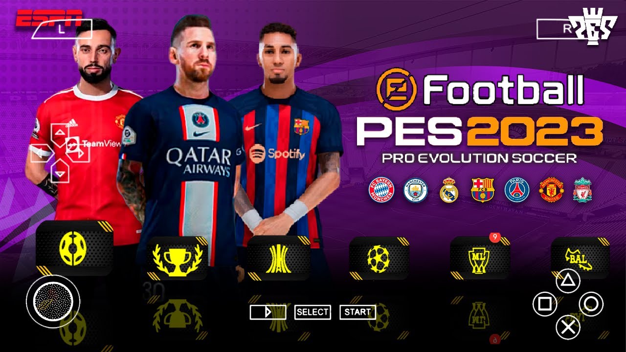 eFootball PES 2023 PPSSPP com BRASILEIRÃO ATUALIZADO e EUROPEUS + NOVAS ...
