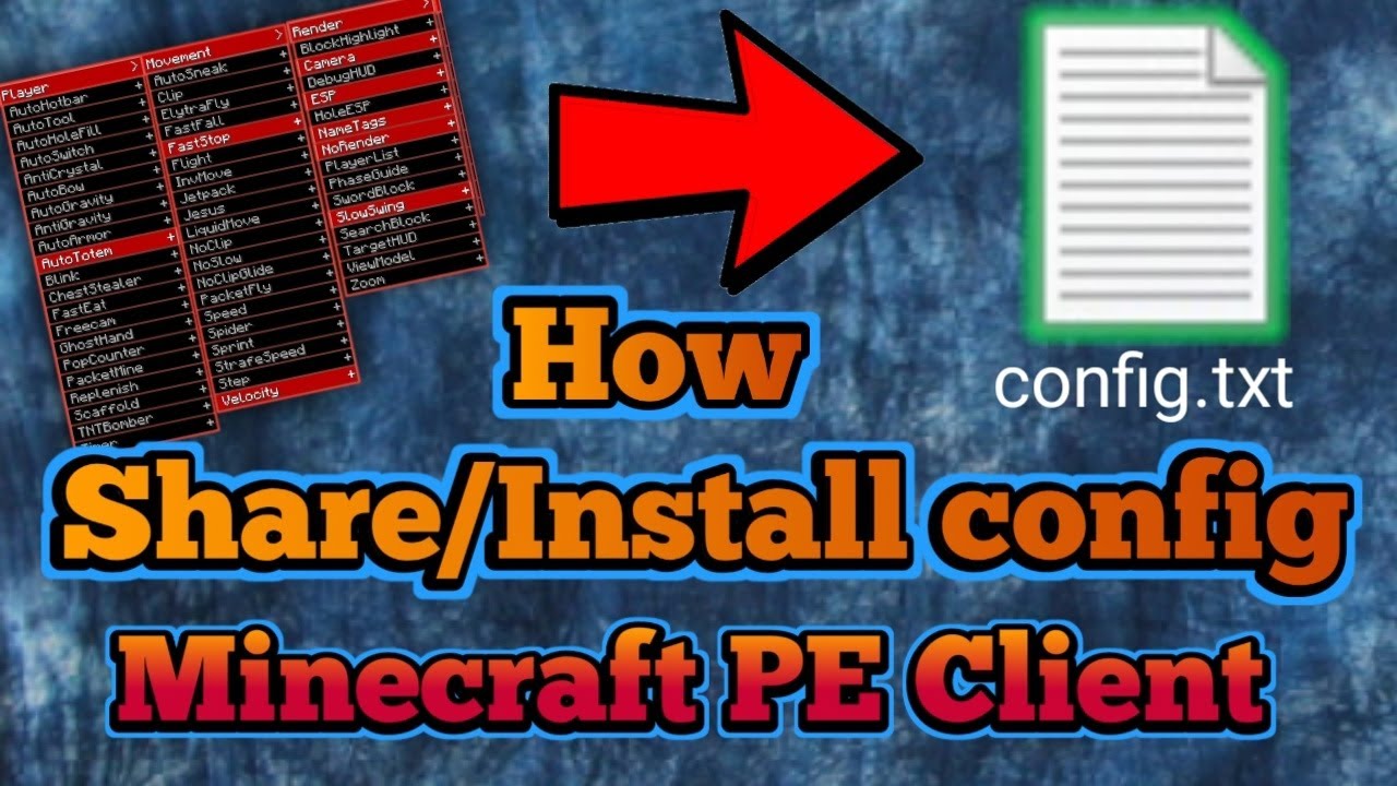 How to Share or Install a Config on a Minecraft PE Hack Client ...