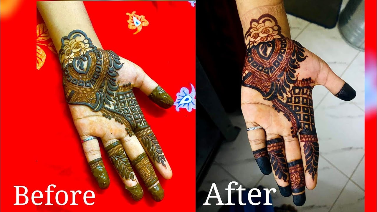 Front Hand Mehandi tutorial||Learn mehndi ke designs||Bridal Floral ...