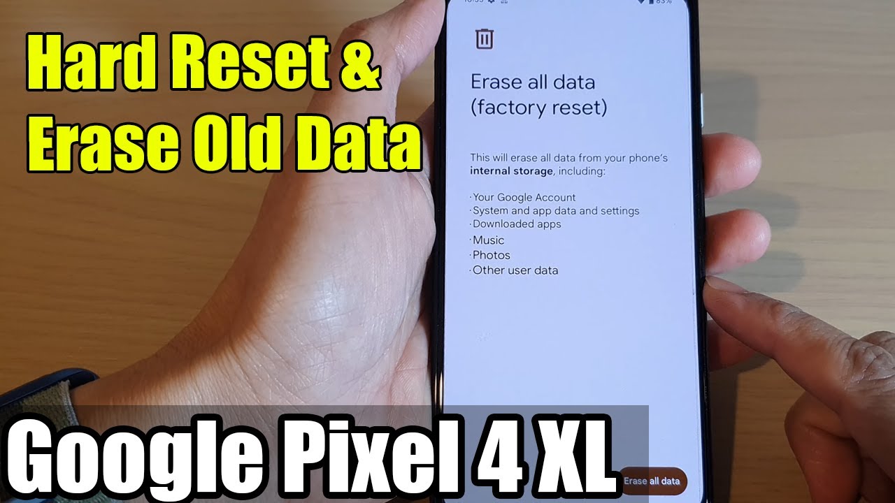 Google Pixel 4 XL: How to Hard Reset & Erase Old Data - YouTube