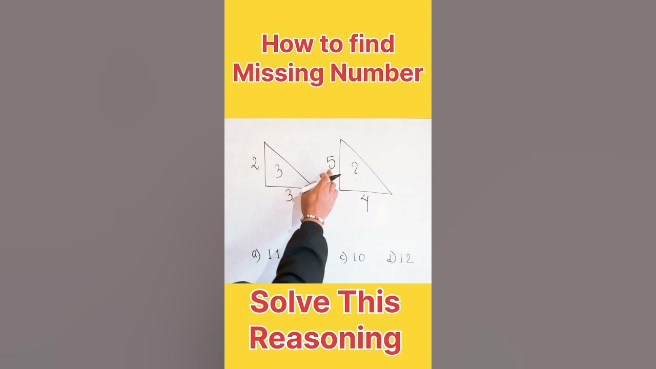 missing number kaise nikale/reasoning classes/how to find missing number - YouTube