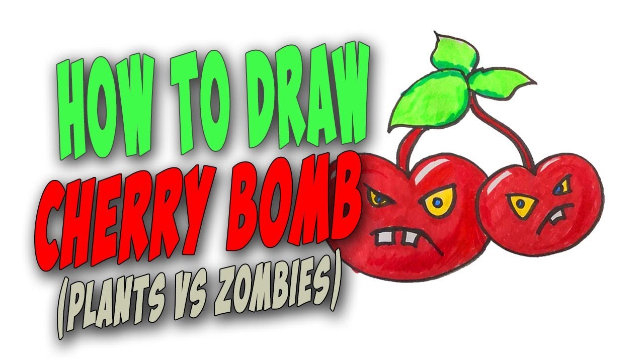 How To Draw A Cherry Bomb Easy (Plants vs Zombies) – Mr. Cute Cartoon ...