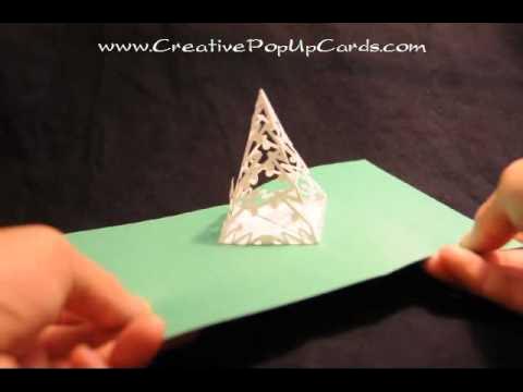 Christmas Pop Up Card: Complex Pyramid Tree - YouTube