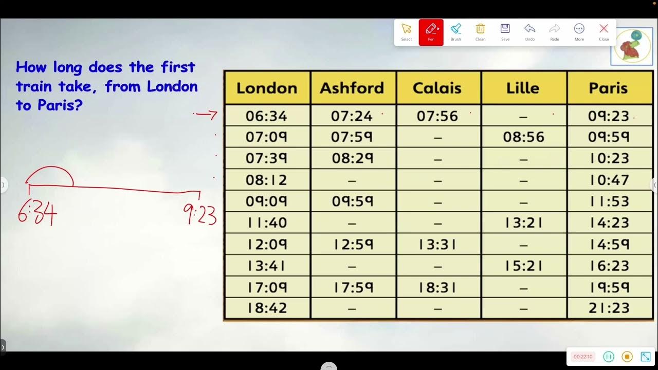 Reading Timetables and Calculating Intervals - YouTube