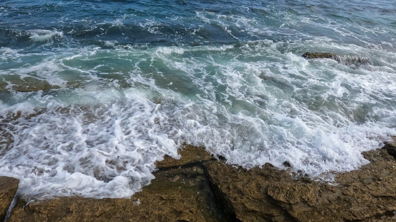 🌊Calm Ocean Waves Sounds For Relaxation And Deep Sleep 1 Hour - Beach ...