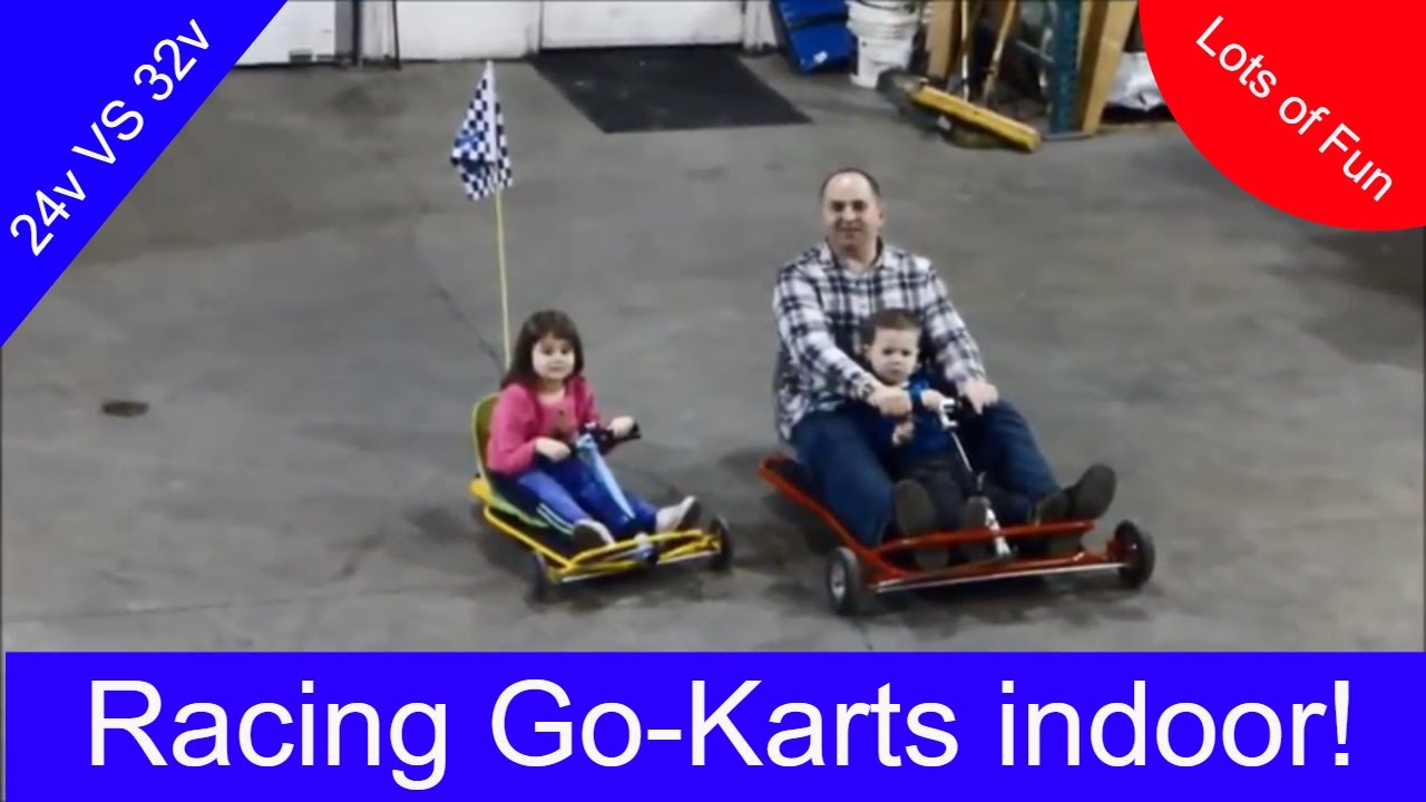 Racing Ultra Light Home made Go Karts indoor it's a lot of fun, cool ...