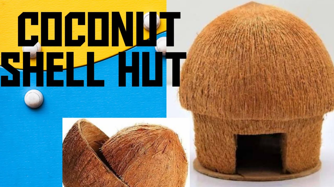 DIY : How to make Hut from coconut shell / Coconut shell craft / easy ...