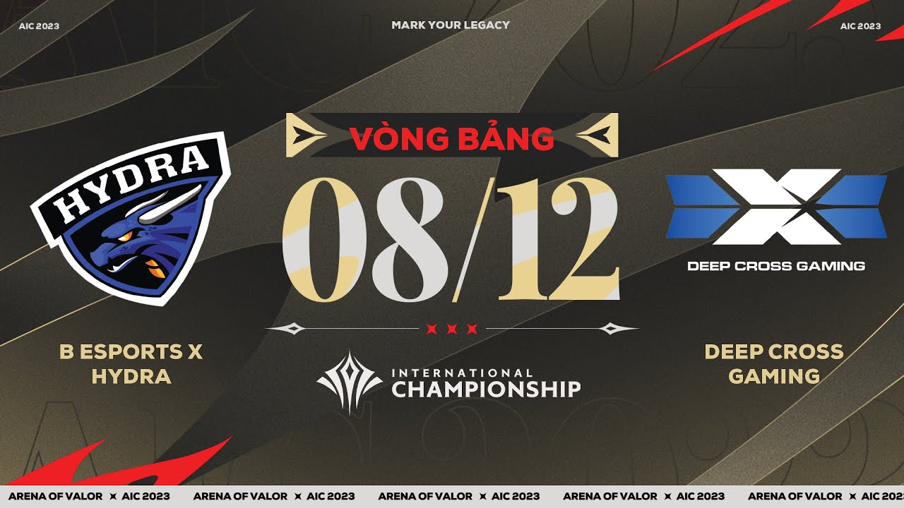 B ESPORTS x HYDRA VS DEEP CROSS GAMING: PHÁ MẠCH BẤT BẠI l VÒNG BẢNG AIC 2023 - NGÀY 08/12 - YouTube