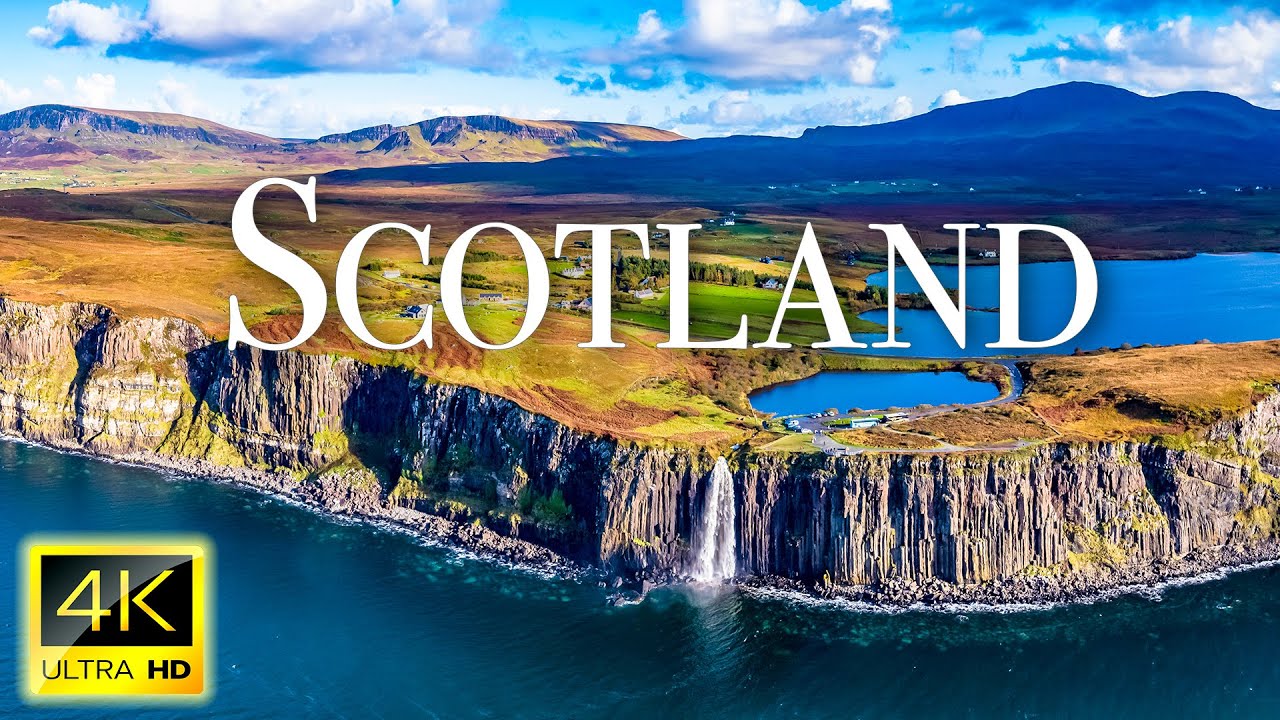 FLYING OVER SCOTLAND (4K Video UHD) - Relaxing Music With Beautiful ...
