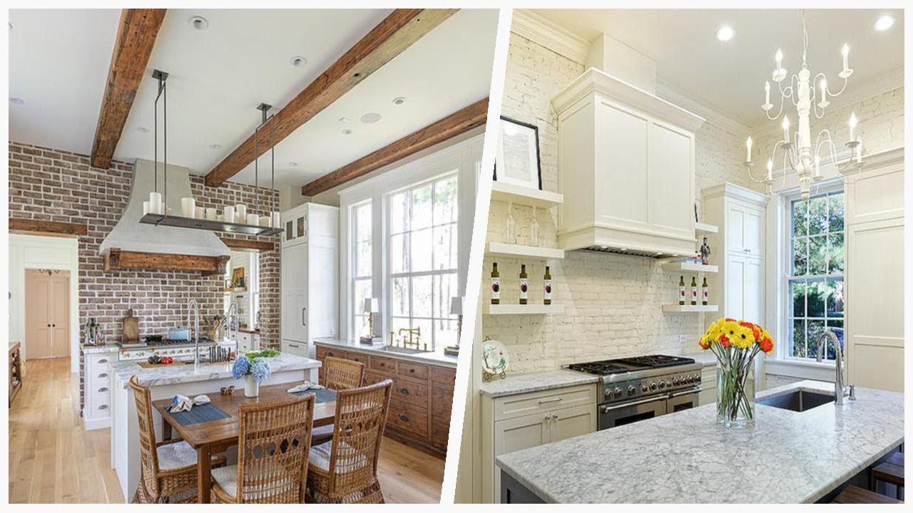 75 Beautiful Kitchen With An Undermount Sink And Brick Backsplash ...