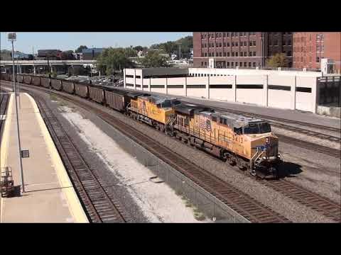 UP #5413 Leads EB AEPX Coal Train with CSX DPU with K5HL. Kansas City, MO 9/24/22 - YouTube