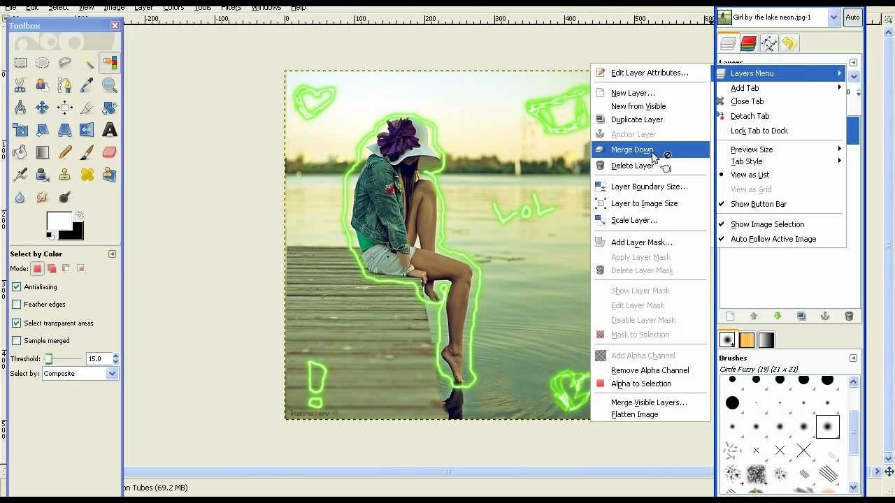 How To Make A Glow neon Effect In Gimp YouTube How To Make A Glow neon Effect In Gimp YouTube