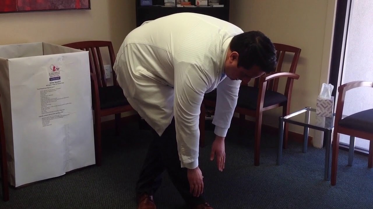 Back Pain, Hip, & Leg Pain Stretch - Cross Over Hamstring Stretch Shown ...