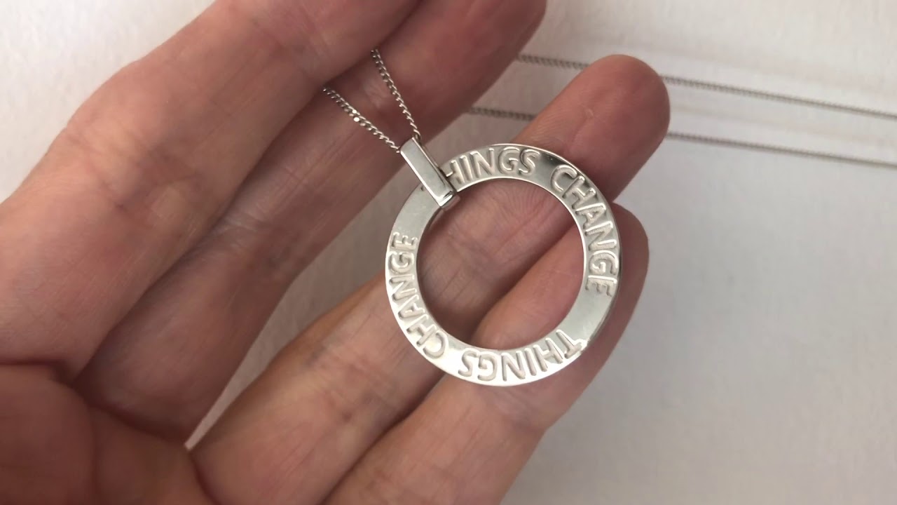 Personalized Circle Pendant Necklace 14K White Gold | TheNetJeweler ...