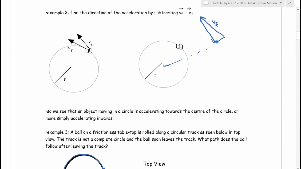 Physics 12 U4L1 Kinematics of Circular Motion - YouTube