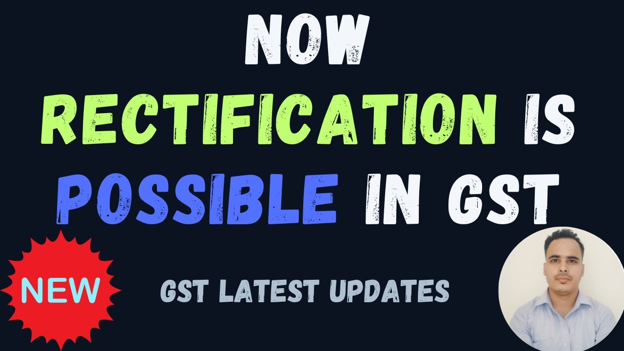 How to do Rectification in GST | 16(4) Rectification Application | #gst ...