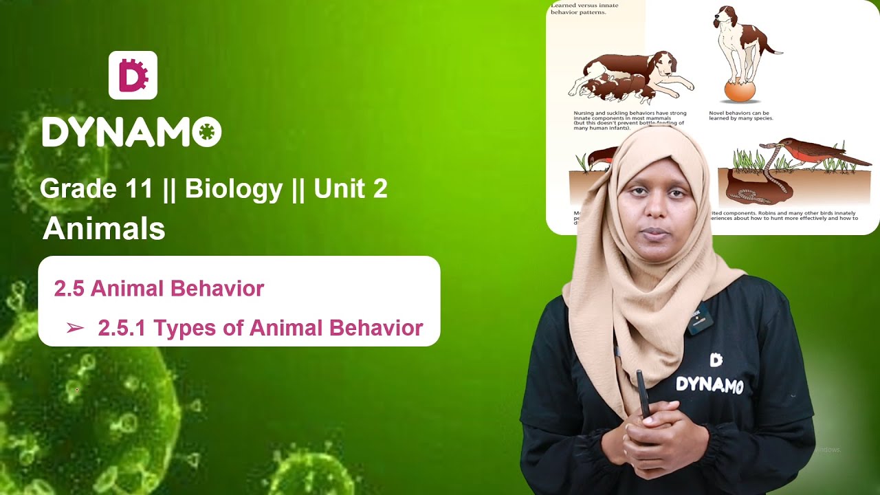 Grade 11 || Biology || Unit 2 || Part 10 || 2.5 Animal Behavior , 2.5.1 ...