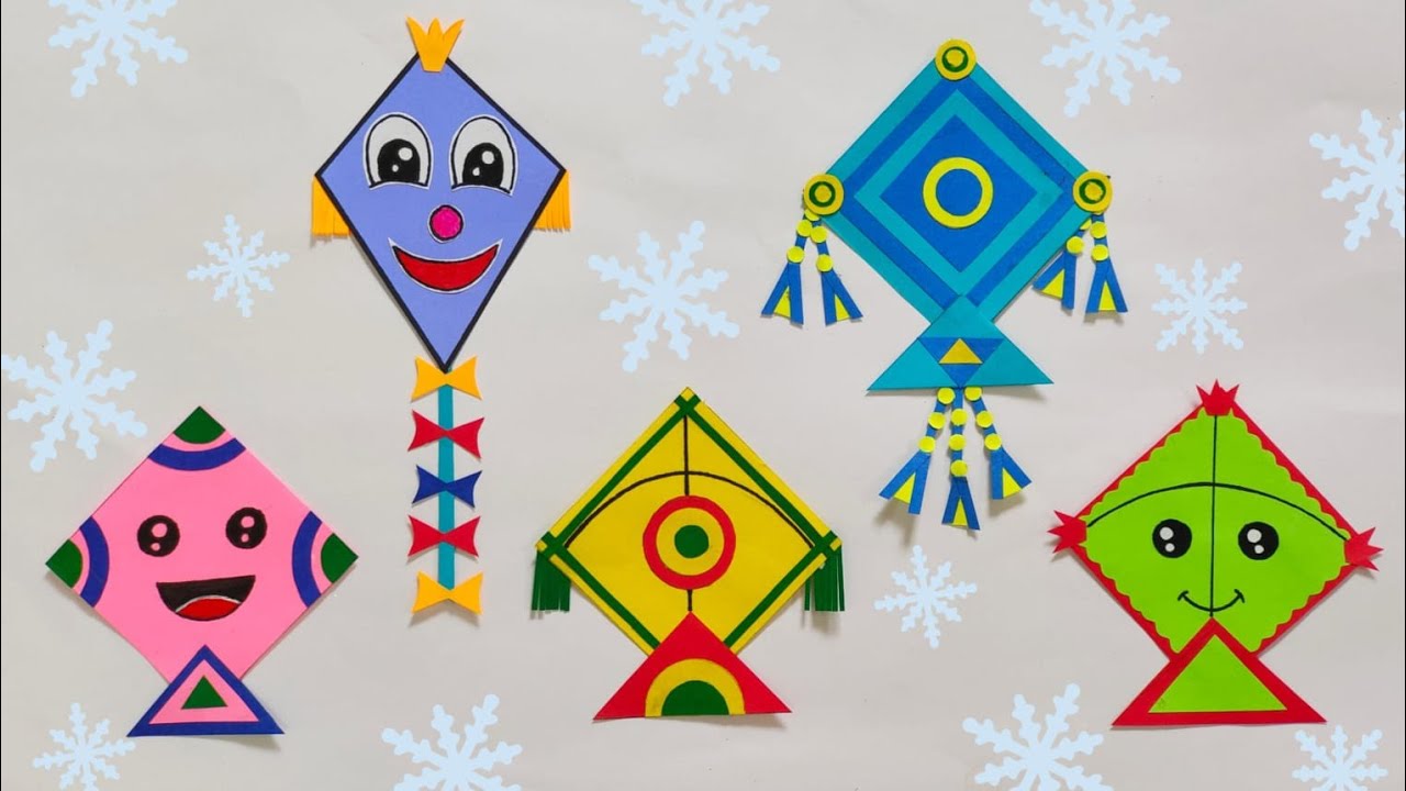Makar Sankranti Craft Ideas | How To Make Kite For School Competition ...