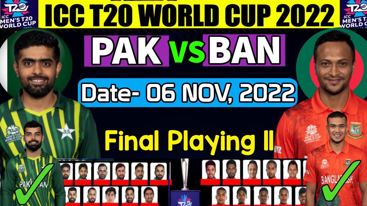 Pakistan Next Match | T20 World Cup 2022 | Pakistan vs Bangladesh ...