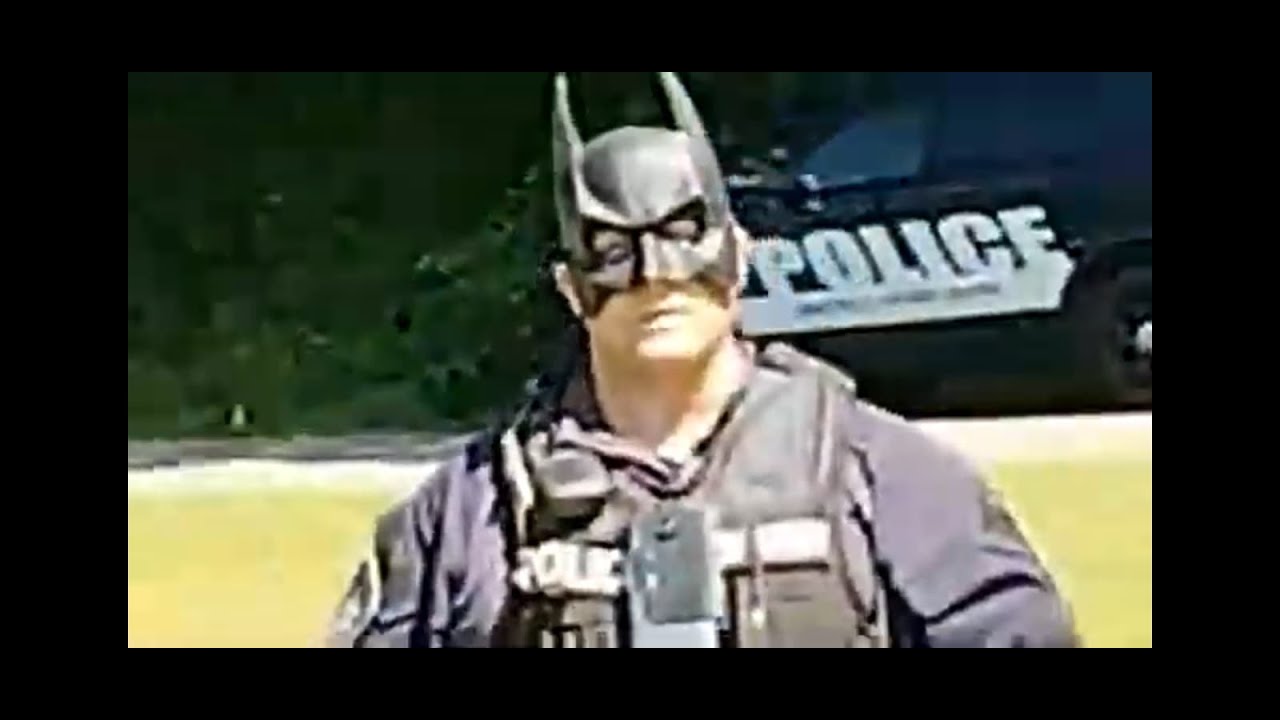 (53) Sociopath BAD cop shows up in a Batman mask to "make a mockery" of ...