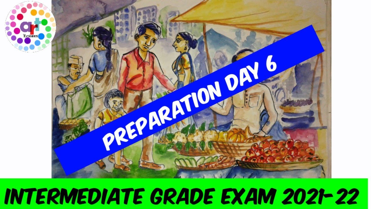 Intermediate Drawing Grade Exam 2021-22 Preparation - Day 6 || शासकीय ...