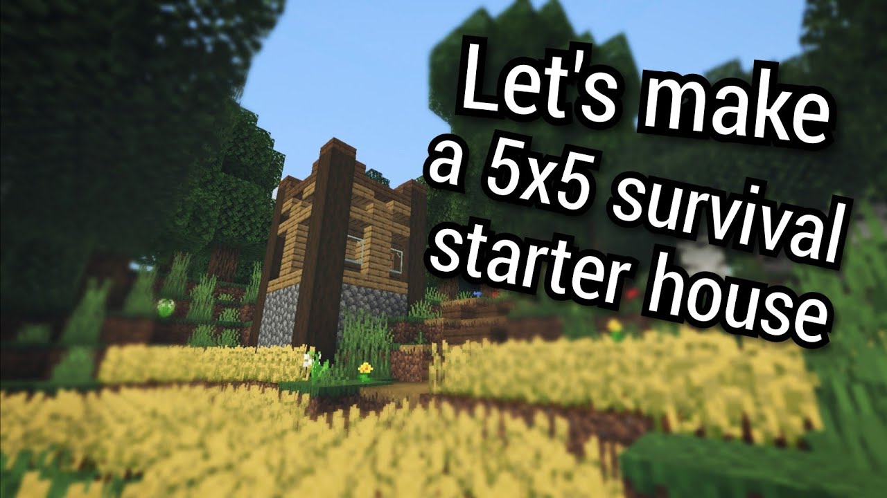 How to make a 5x5 survival house in Minecraft (tutorial) - YouTube