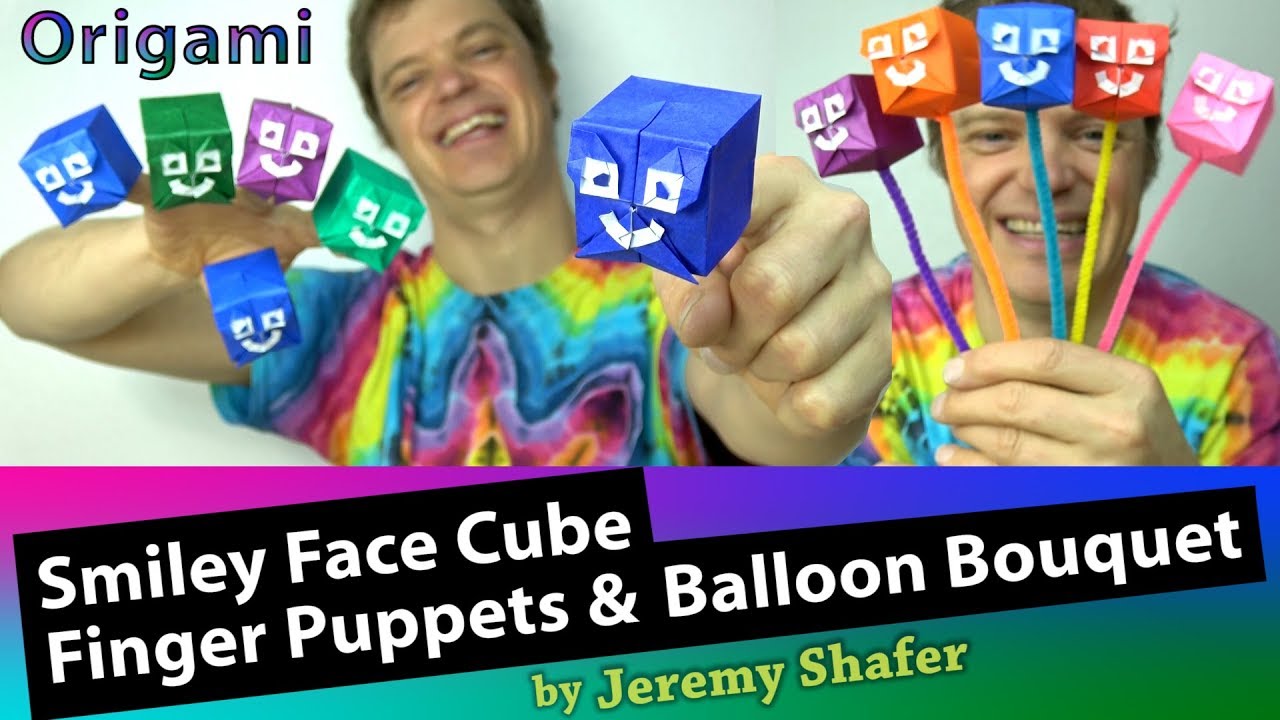 Origami Smiley Face Cube - YouTube