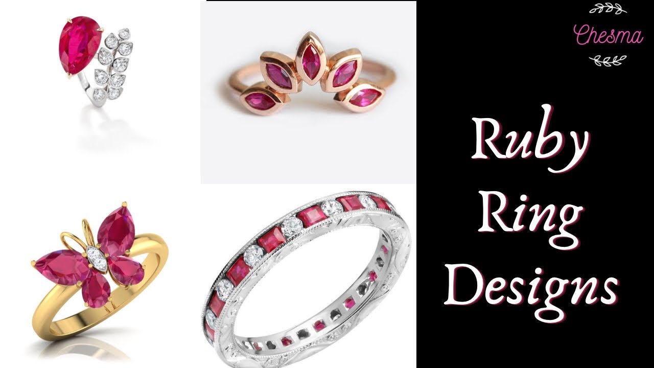 Ruby Gemstone Ring Designs | Finger Ring Designs | Chesma - YouTube