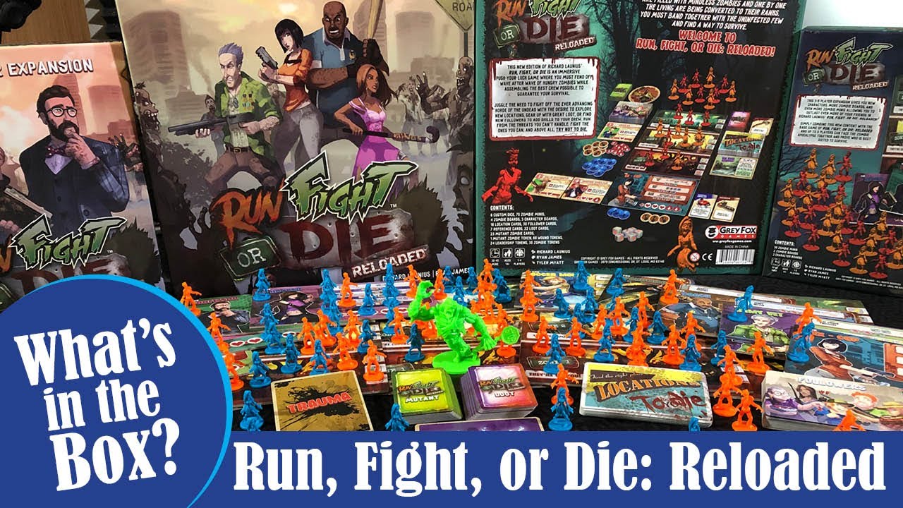 RUN FIGHT OR DIE: RELOADED Board Game Unboxing - What's in the Box ...