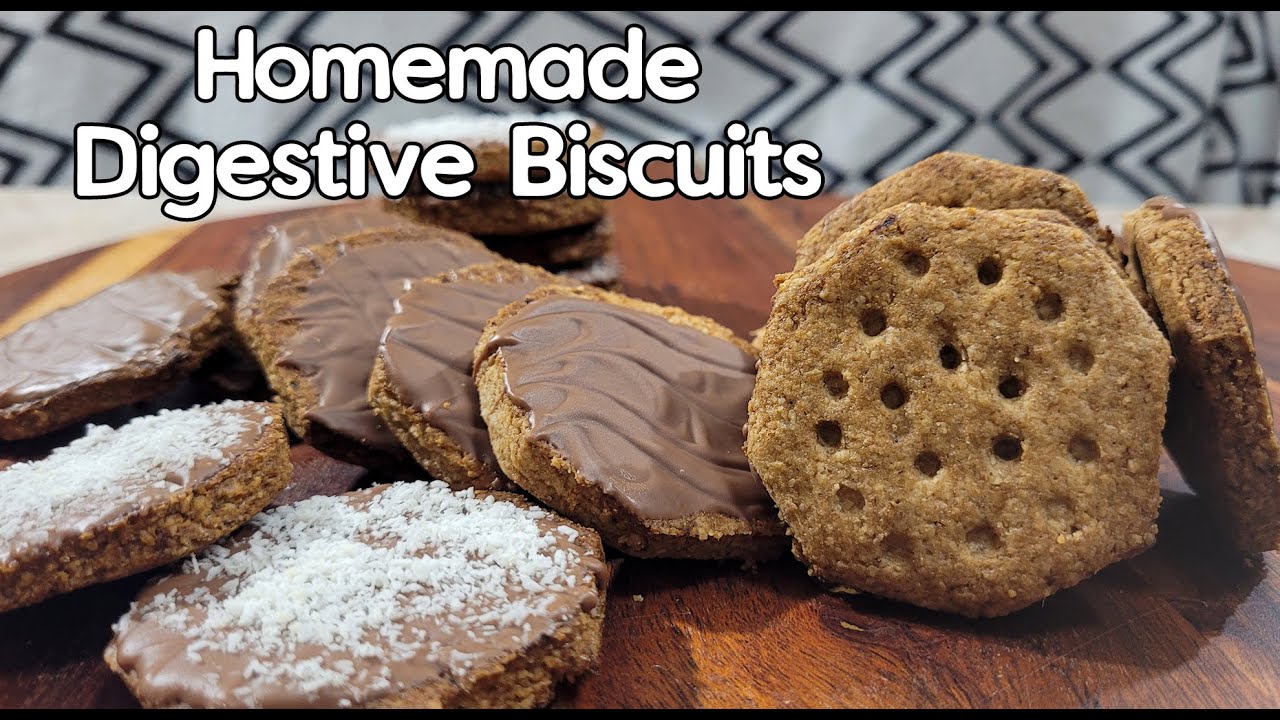 The BEST Homemade Digestive Oat Biscuits with Chocolate! Recipe - YouTube